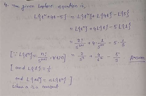 Solved Topic Laplace Transform Solve The Problem Show Your Complete