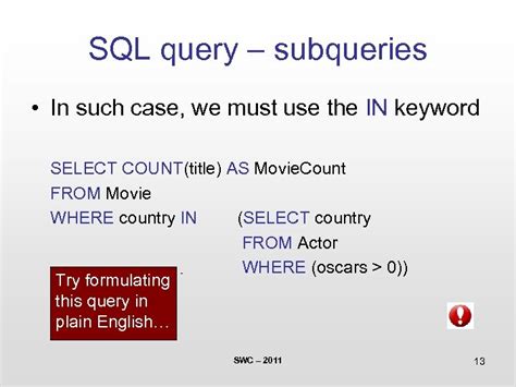 Sql Queries Subqueries And Joining Sql Query