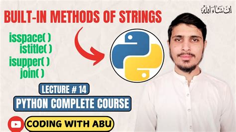 Built In Methods Of Strings In Python Lecture 14 Python Simplified Complete Course
