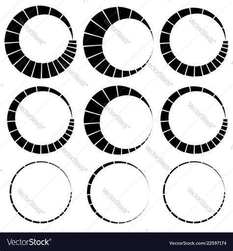 Preloader Buffer Symbol Elements Circular Vector Image