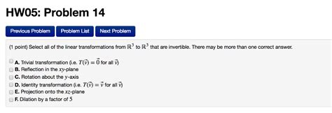 Solved Hw05 Problem 14 Previous Problem Problem List Next