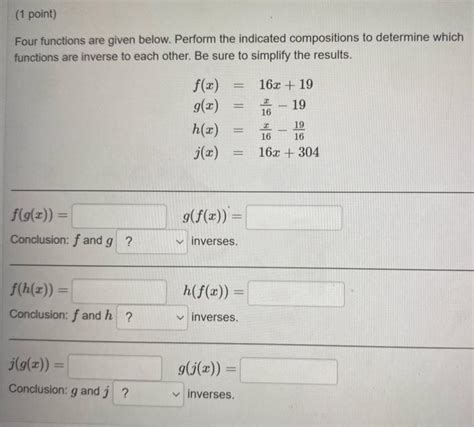 Solved Four Functions Are Given Below Perform The Indicated Chegg Com