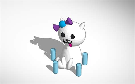 3d Design White Cat Tinkercad