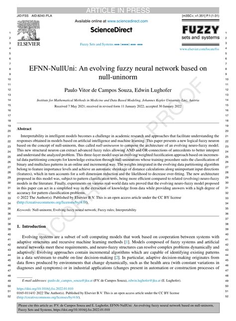 Pdf Efnn Nulluni An Evolving Fuzzy Neural Network Based On Null Uninorm