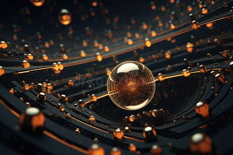 Abstract Waving Particle Technology Background Design Dots Flow Particles Ai Generated Stock