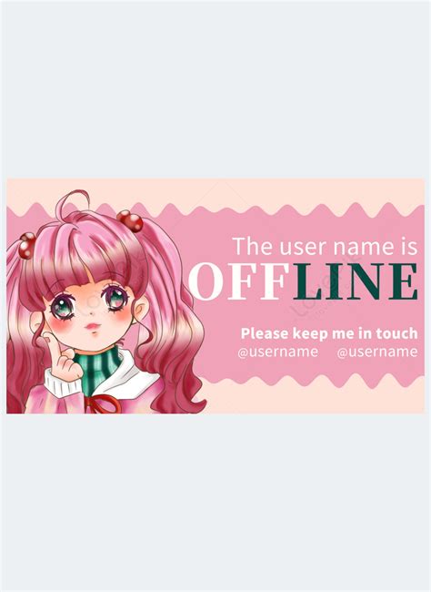 Offline Anime Character Banner Cartoon Style Simple Pink Cute Banner Template Image Picture Free