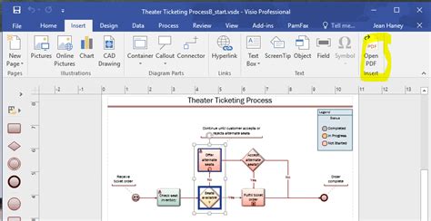 insert pdf in visio visual integrity