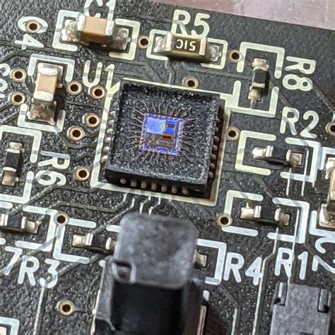 Pni Rm3100 Asic Device Close Up After Decapsulation By Sage Analytical
