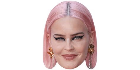 Anne Marie Pink Hair Mask Celebrity Cutouts