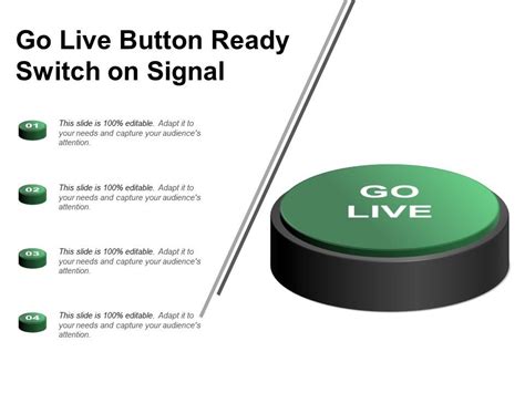 go live button ready switch on signal templates powerpoint