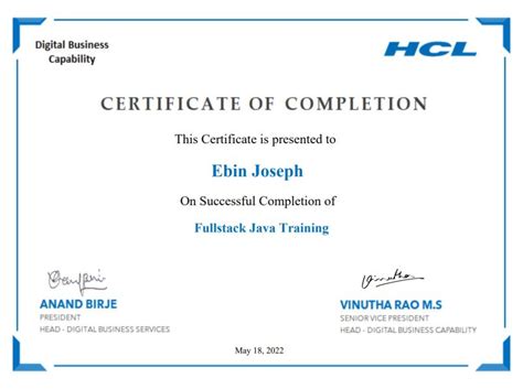 ebin joseph on linkedin hcltechnologies hcl javafullstack