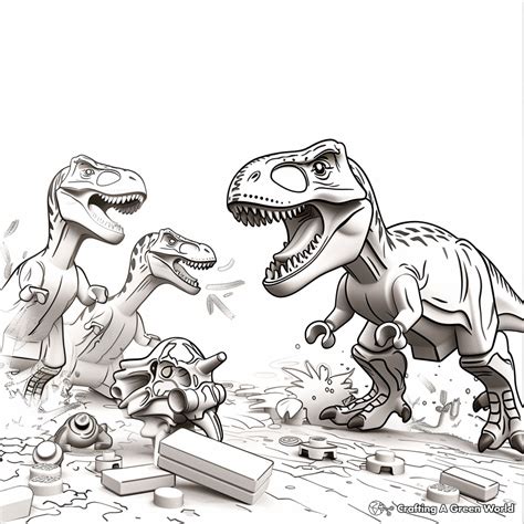 Jurassic World Lego Indominus Rex Coloring Pages 2025