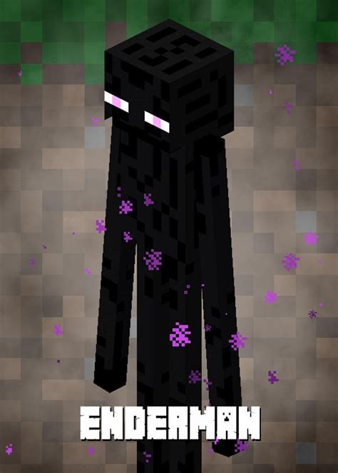 Minecraft Mob Characters Enderman Displate Artwork By My Xxx Hot Girl
