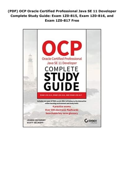 Pdf Ocp Oracle Certified Professional Java Se 11 Developer Complete