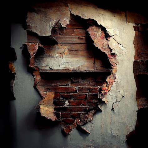 Premium Photo Big Gaping Hole In Distressed Broken Dirty Room