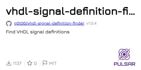 Vhdl Signal Definition Finder
