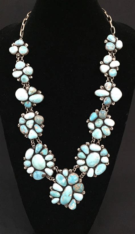 Statement Piece Turquoise Cluster Necklace