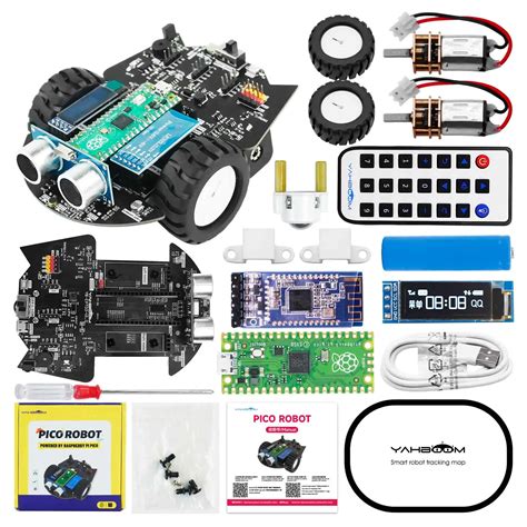 Yahboom Raspberry Pi Pico Robot Car Kit Open Source Micropython Programming Support App Control