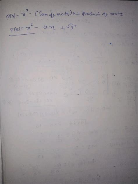 Question 2 Find A Quadratic Polynomial Each With The Given Numbers As