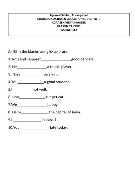 English Grammar W S Class1 Pdf