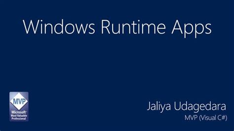 Windows Runtime Apps Pptx