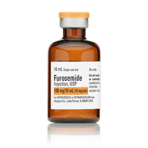 Furosemide Lasix 100mg Ml 10ml Vial Dixie Ems