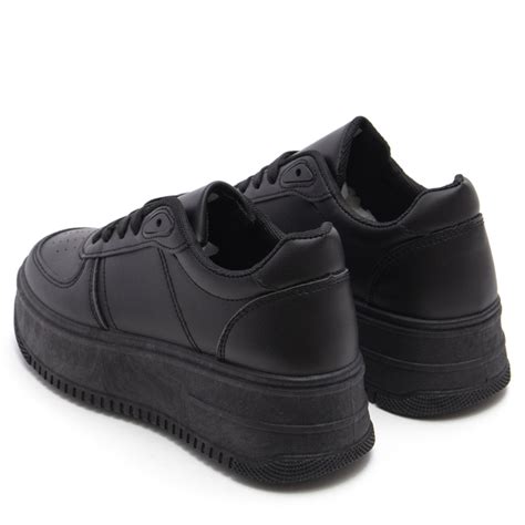 Дамски кецове на дебела подметка Модерен стил La257 Black черен Дамски обувки на достъпни