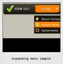 Expanding Menu Sample Template