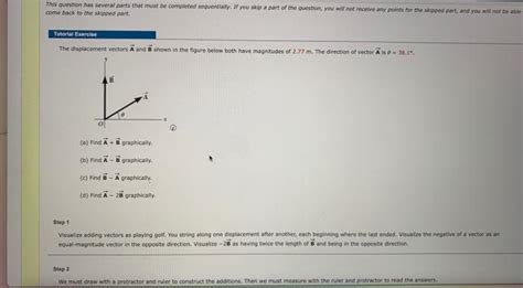 Solved To Find These Vectors Graphically We Draw Each Set Chegg