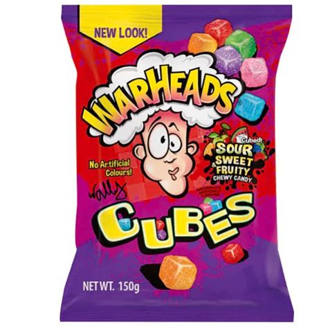 Warheads Cubes Sour Sweet And Fruity Chewy Candy 150g Candyverse