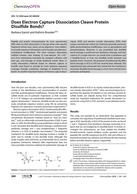 Pdf Does Electron Capture Dissociation Cleave Protein Disulfide Bonds Dokumen Tips