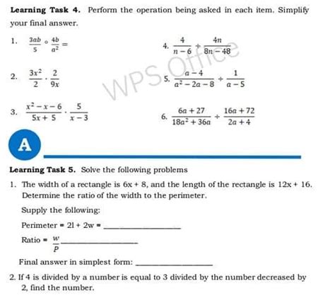 Solved Learning Task 4 Perform The Operation Being Asked In Each Item