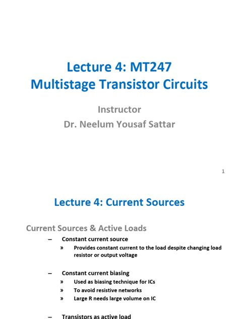 Multistage Transistor Circuits Pdf Electrical Equipment
