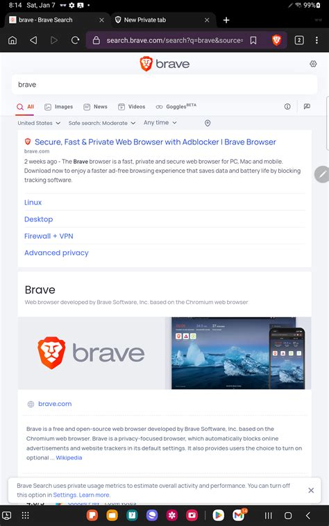 Android Default Search Engine For Private Tabs Does Not Update