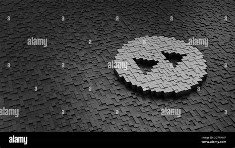 3d Rendering Metal Cubes In Shape Of Symbol Of Fast Forward In Circle Light Silver Colored On