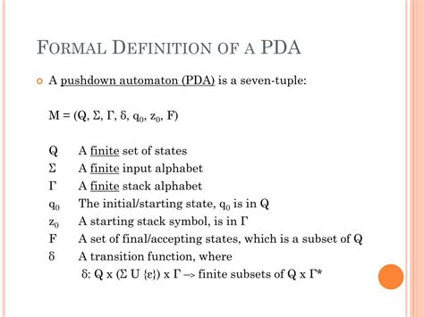 Ppt Pushdown Automata Pda Powerpoint Presentation Free Download