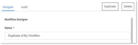 Duplicating Workflows