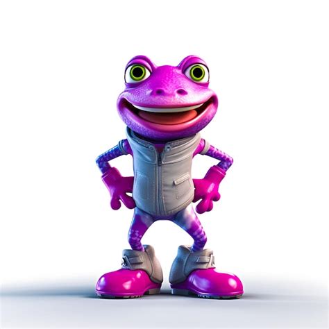 Lindo Personaje De Rana 3d Para Niños Ilustración De Libro Sobre Fondo Blanco Rutina Diaria