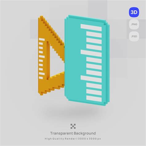 Premium Psd D Icon Education Class School Voxel Illustration Concept