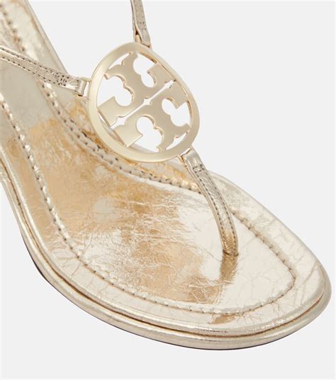 Leather Sandals In Gold Tory Burch Mytheresa