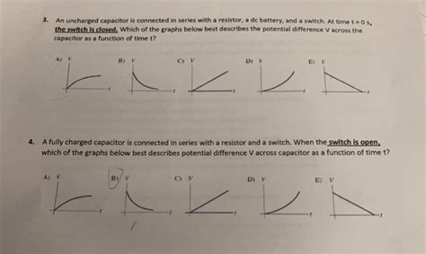 Solved 3 An Uncharged Capacitor Is Connected In Series With Chegg Com