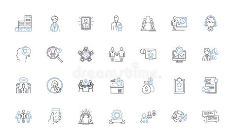 Community Building Line Icons Collection Engagement Collaboration