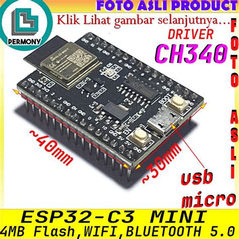 Jual Esp32 C3 Mini Devkitm Wifi Bluetooth Type C Development Board Module Jakarta Pusat