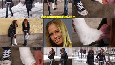 Cassidy Slwc Gimping Through The Slush In Freezing Drenched Cast Sock Extreme Foot And Foot