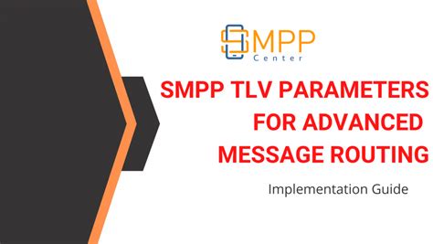 Smpp Tlv Parameters For Advanced Message Routing Implementation Guide Smpp Center Journal