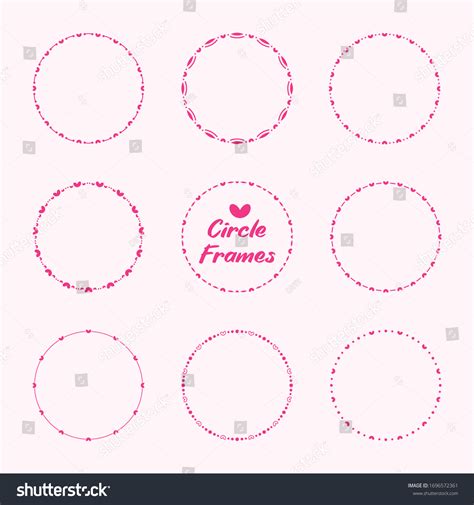 Love Circle Frames Set Elements Design Stock Vector Royalty Free 1696572361 Shutterstock