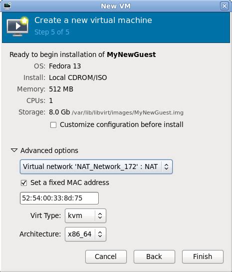 Libvirt Creating A NAT Virtual Network