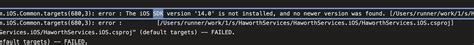Azure Pipelines Build Xamarinios The Ios Sdk Version 140 Is Not