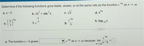 solved determine if the following functions grow faster