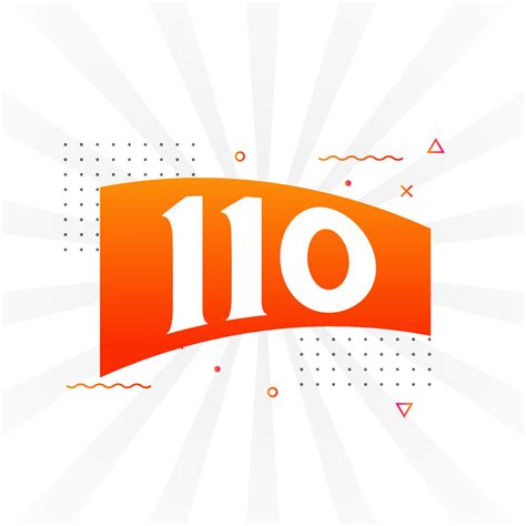 110 Number Vector Font Alphabet Number 110 With Decorative Element Stock Vector 13886898 Vector